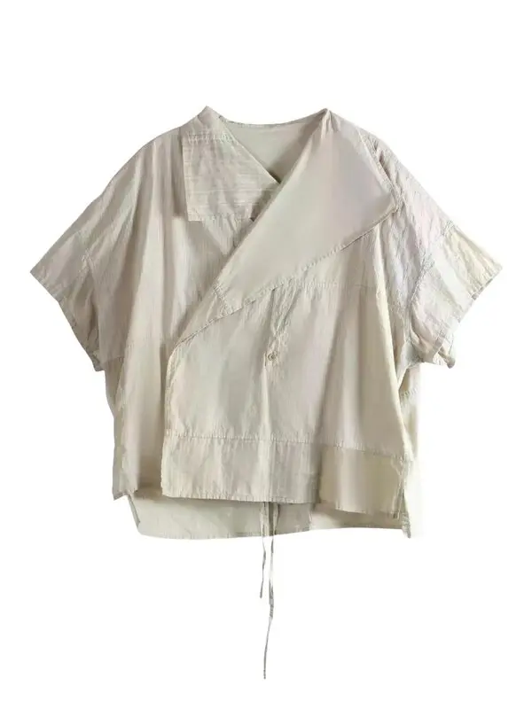 Y’s Striped Panelled Shirt - Neutrals