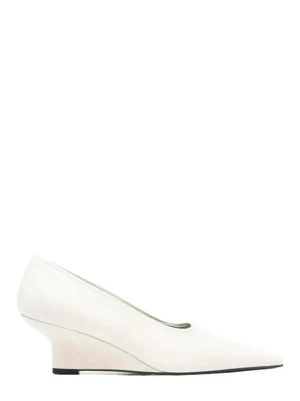 TOTEME 55mm Nappa Wedge Pumps - White