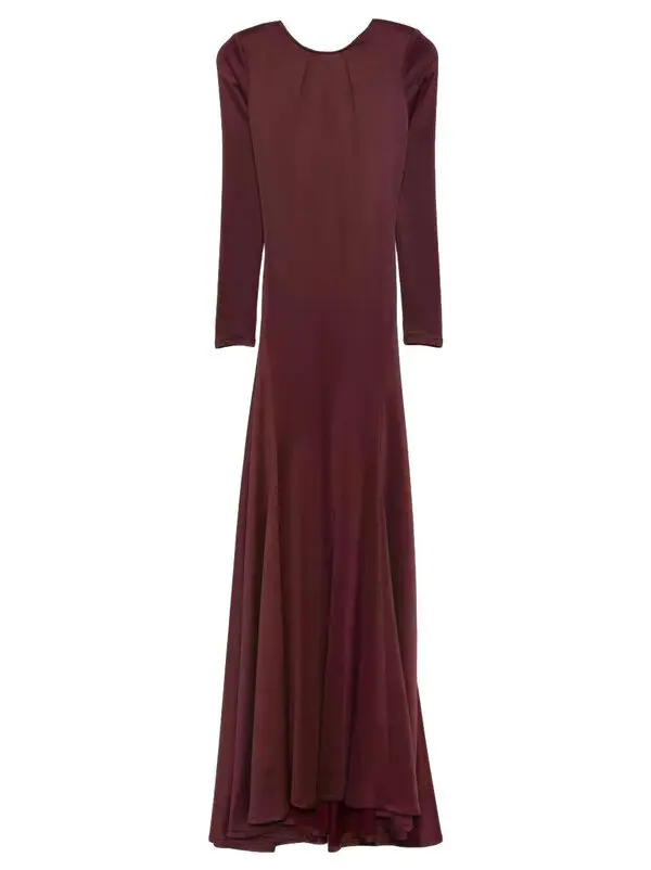 MIAU BY CLARA ROTESCU Leona Long-sleeve Gown - Red