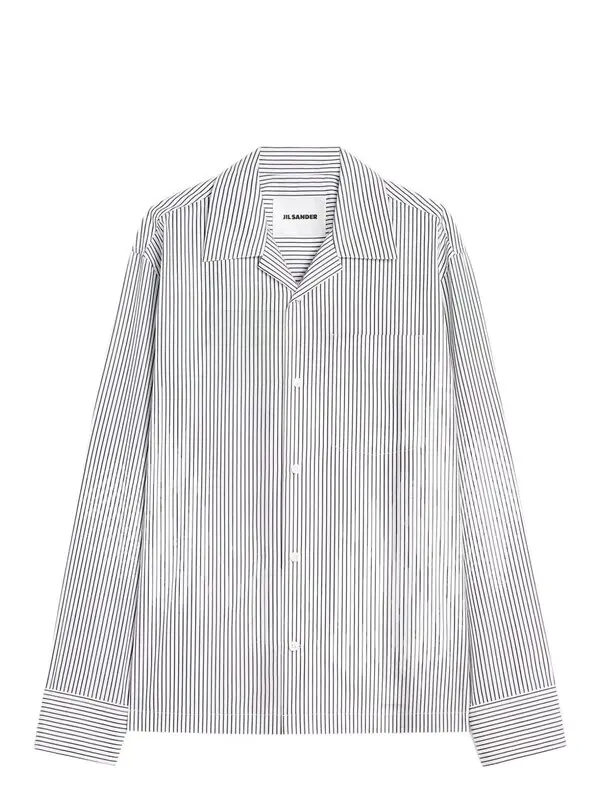 JIL SANDER Striped Lightweight Cotton Shirt - White