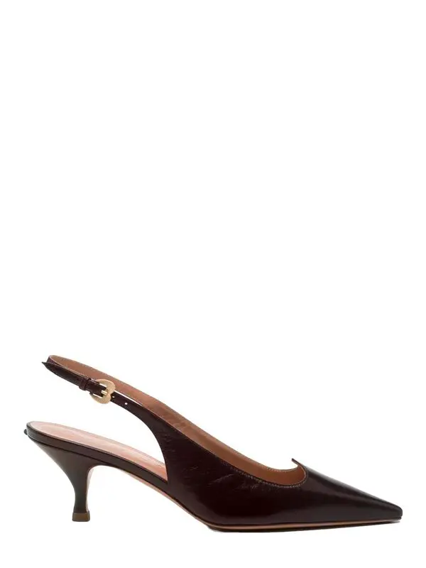 A.BOCCA 60mm Pointed Slingback Pumps - Brown