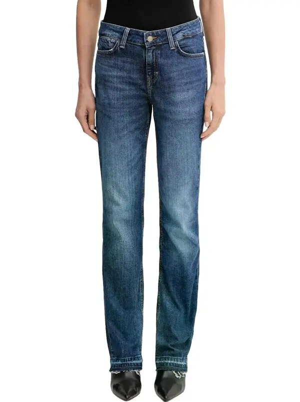 Guess Raw-cut Straight-leg Jeans - Blue