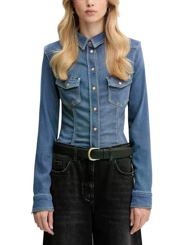 Guess Long-sleeve Denim Shirt - Blue