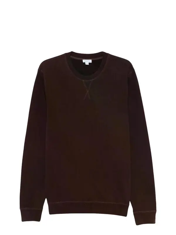 Sunspel Loopback Sweatshirt - Brown