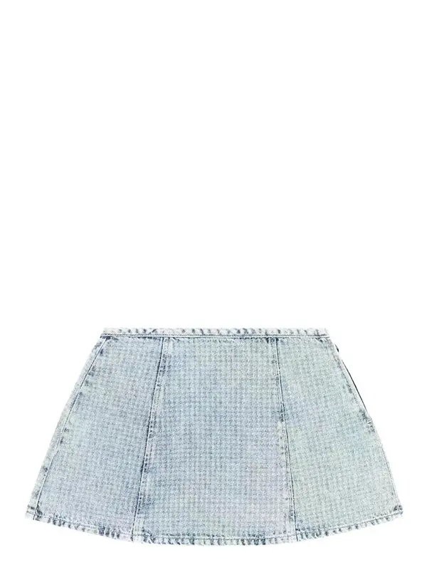 DIESEL Houndstooth-pattern Mini Skirt - Blue