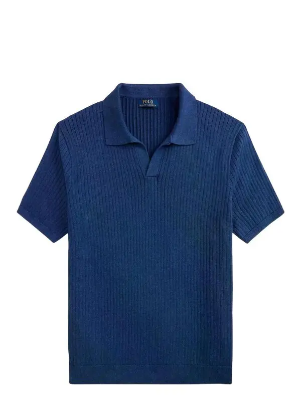 Polo Ralph Lauren Collared Ribbed T-shirt - Blue