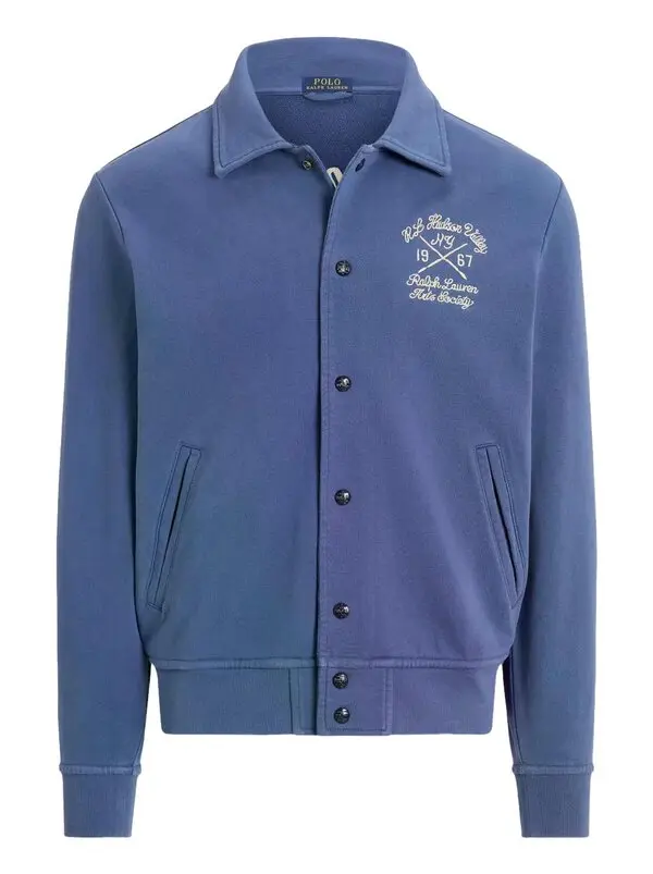 Ralph Lauren Embroidered Bomber Jacket - Blue