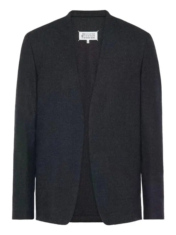 MAISON MARGIELA Four-stitch Collarless Blazer - Grey