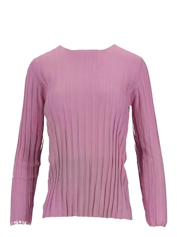 LA ROSE Ribbed Cashmere Top - Pink