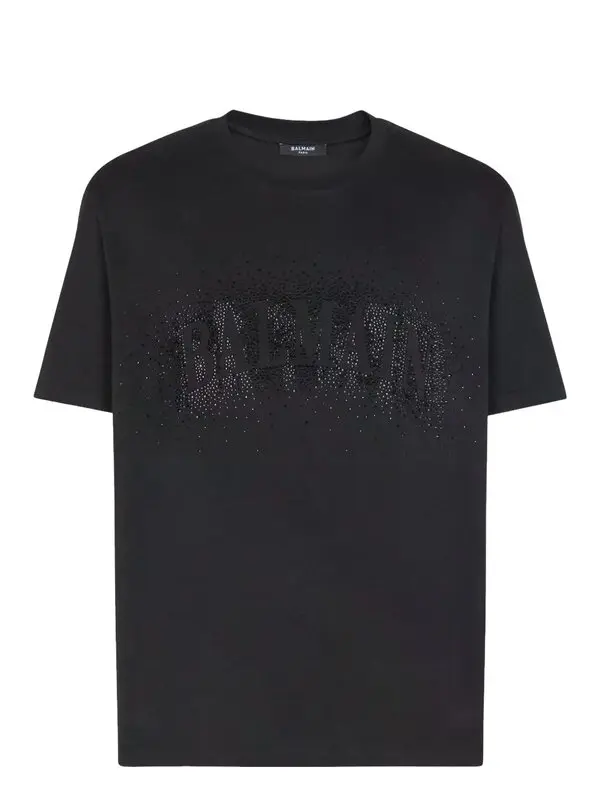 Balmain Crystal-embellishment T-shirt - Black