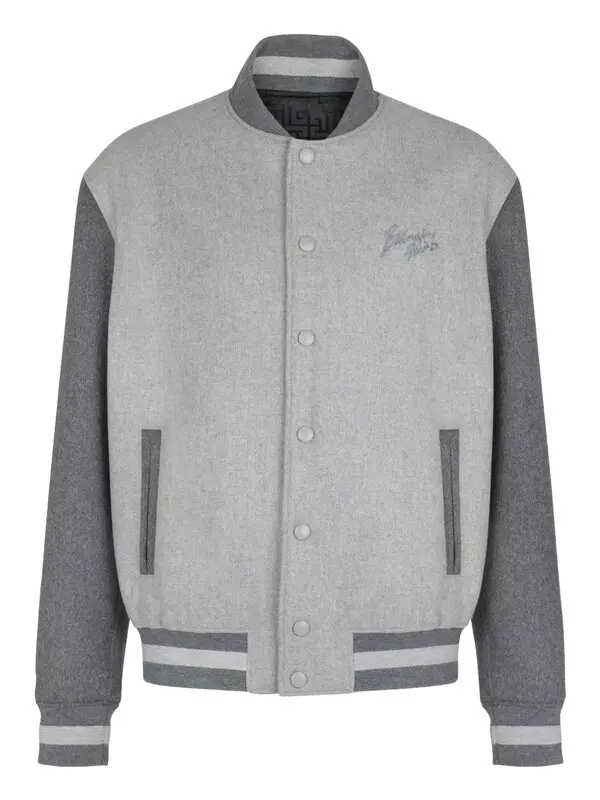 Balmain Button-down Bomber Jacket - Grey