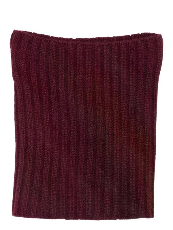 DELL'OGLIO Ribbed Cashmere Neck Warmer - Red