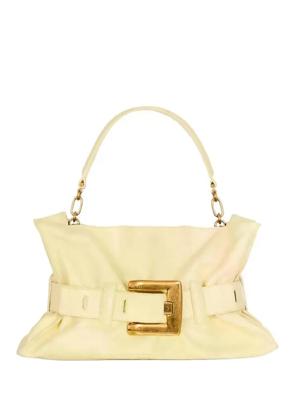 Balmain Anthem Belt-detail Shoulder Bag - Yellow