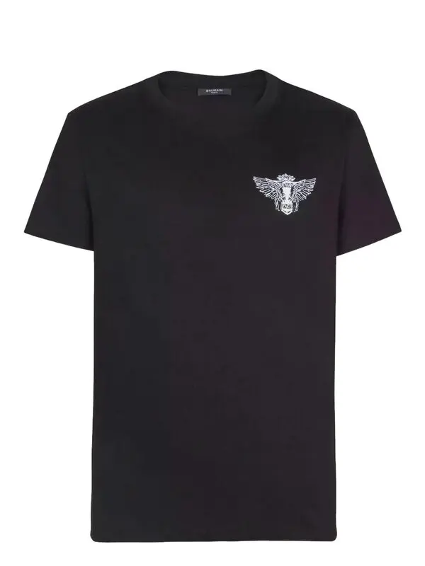 Balmain Design-print T-shirt - Black