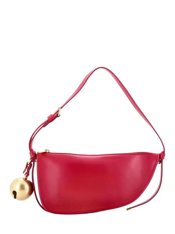 Burberry Shield Sling Shoulder Bag Leather Mini Crossbody Bag - Red