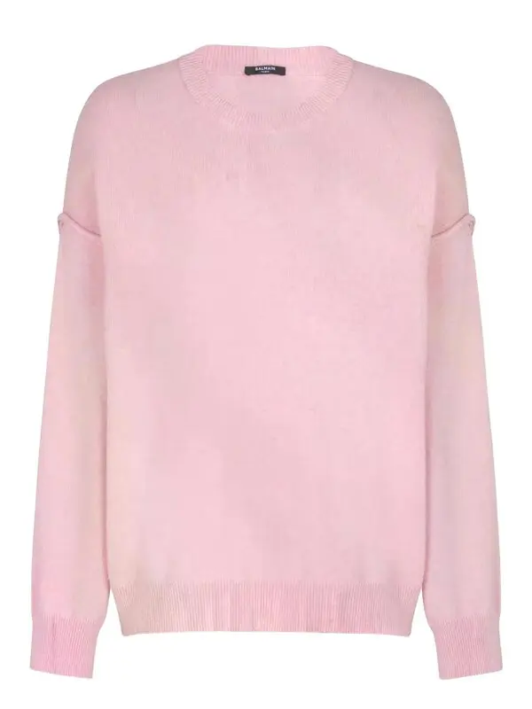 Balmain Crew-neck Cashmere Sweater - Pink