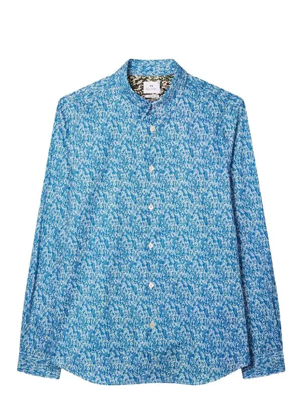 Paul Smith Yarrow Buttoned Floral Shirt - Blue
