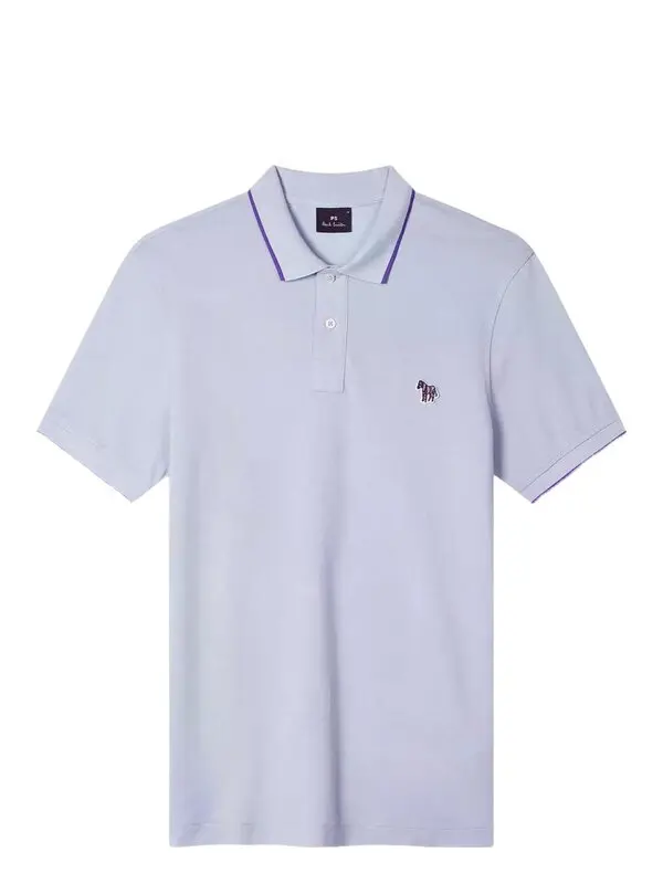 Paul Smith Zebra Trim Polo Shirt - Blue