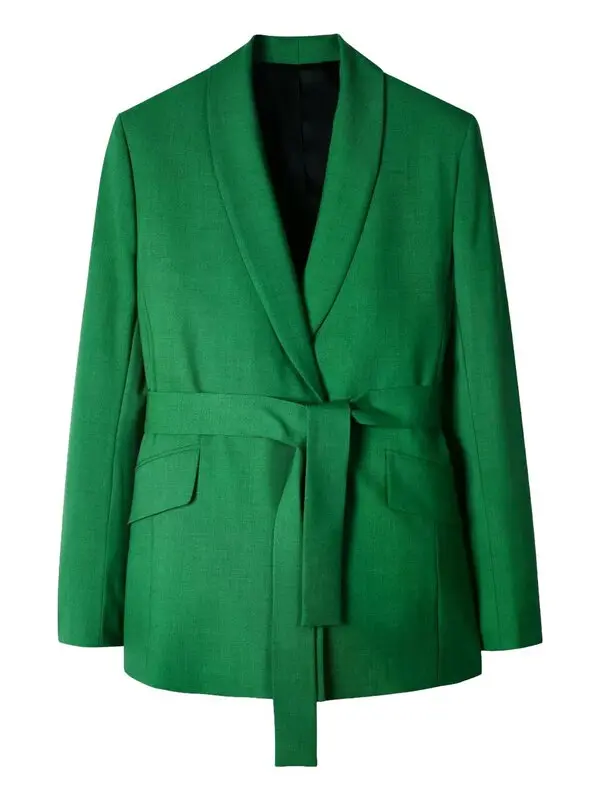 Paul Smith Belted Shawl-lapel Blazer - Green