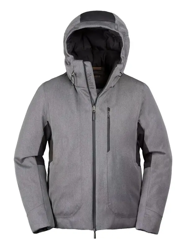 MOORER Paneled Hooded Jacket - Grey