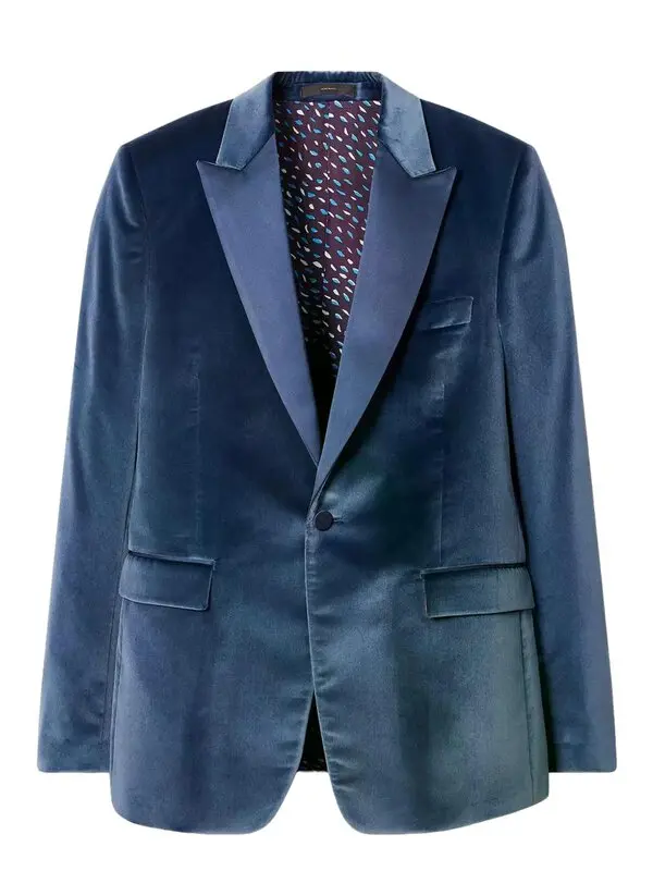 Paul Smith The Soho Velvet Blazer - Blue