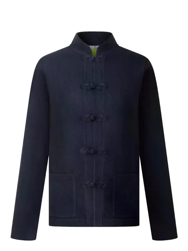 Shanghai Tang Knot Button Cardigan - Blue