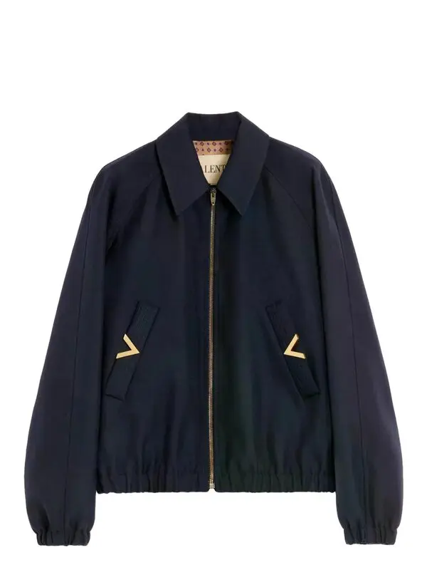 Valentino Garavani Vgold Pocket Bomber Jacket - Blue