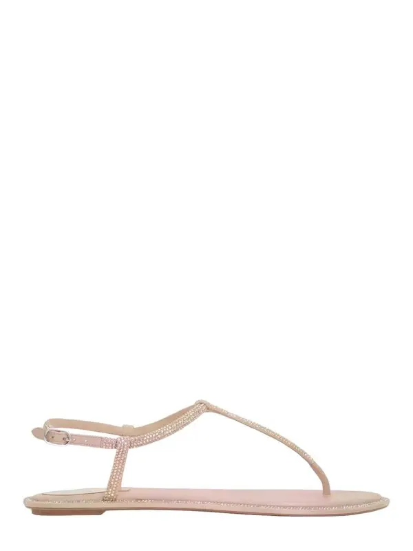 Rene Caovilla Diana Rhinestone-embellished Ankle-strap Sandals - Neutrals