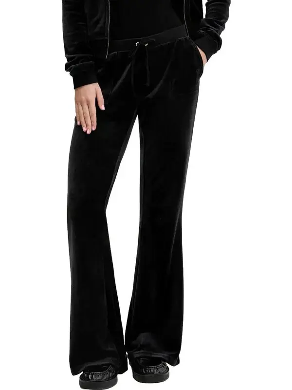 Juicy Couture Drawstring Flared Track Pants - Black