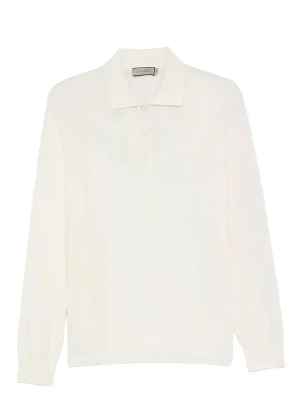 Canali Polo-collar Sweater - Neutrals