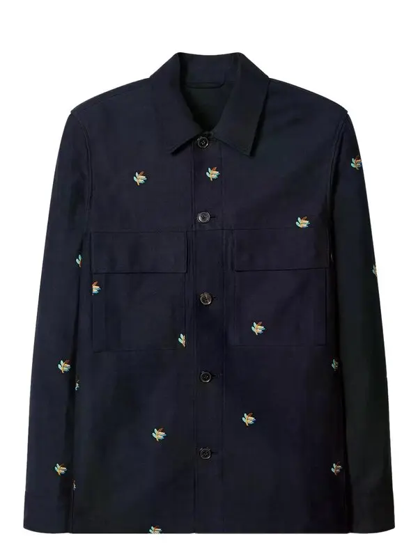 Paul Smith Embroidered Pocket Jacket - Blue