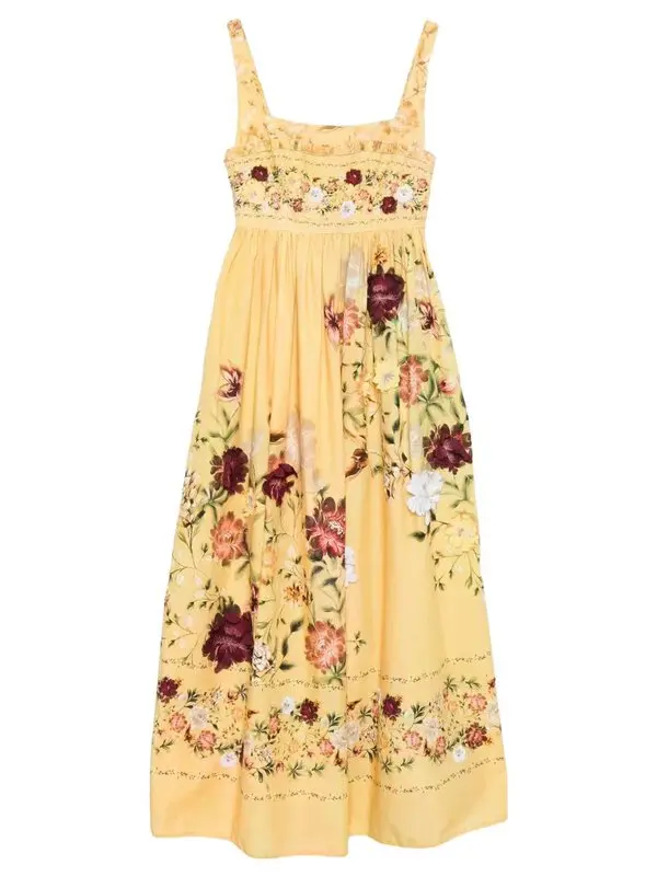 Agua Bendita Barbara Paramo Strappy Dress - Yellow