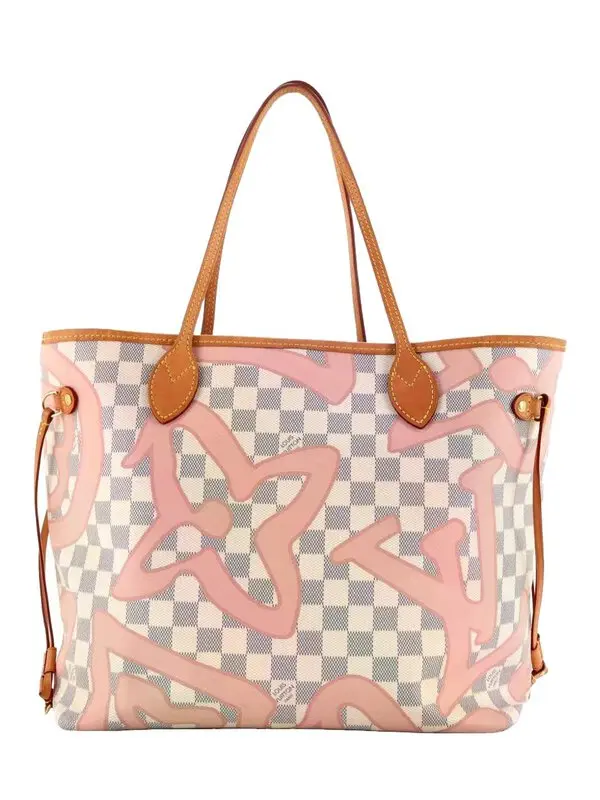LOUIS VUITTON Neverfull Nm Limited Edition Damier Tahitienne Mm Tote Bag - Pink
