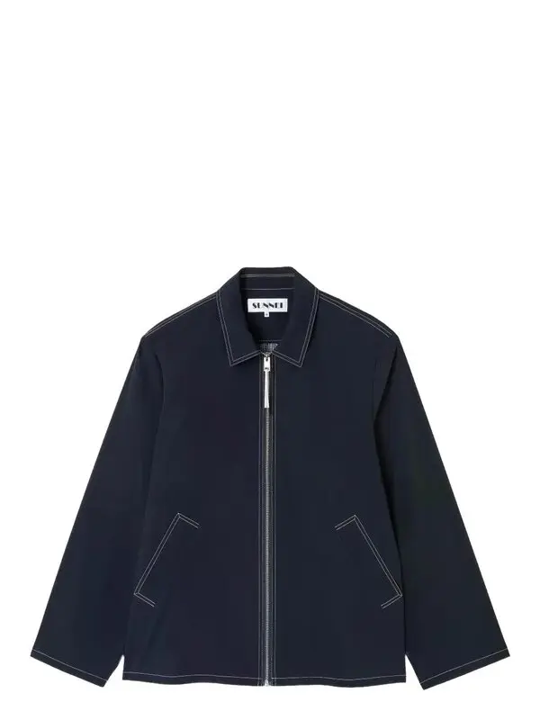 Sunnei Contrast Stitching Simo Jacket - Blue