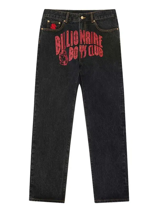 BILLIONAIRE BOYS CLUB Arch Logo Graphic Jeans - Black