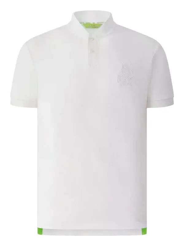Shanghai Tang Tang Dragon Cotton Polo - White