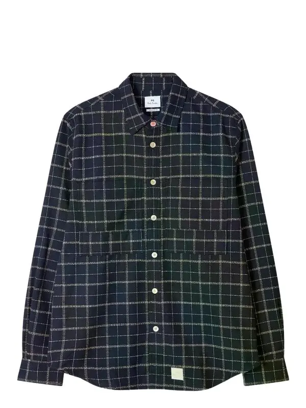 Paul Smith Check Pocket Shirt - Blue