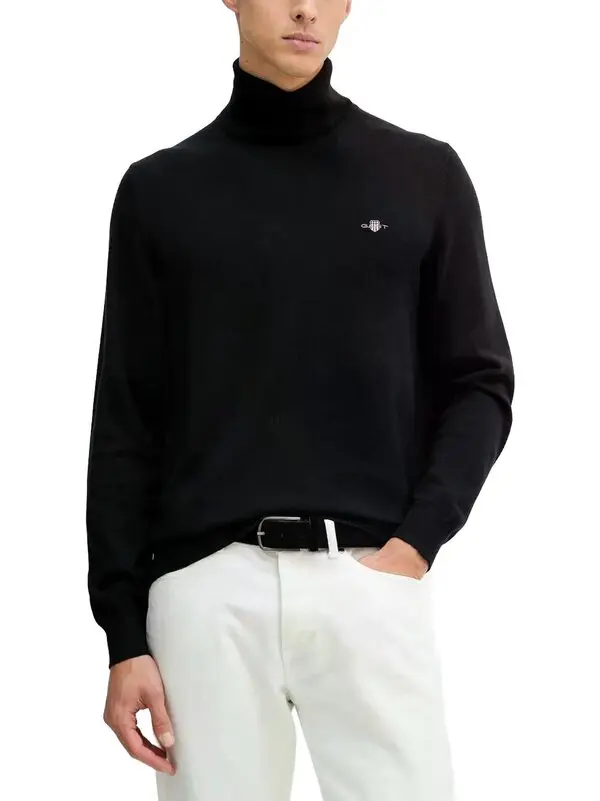 Gant Roll Neck Sweater - Black