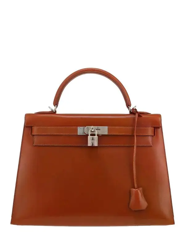 Hermès 2001 Kelly 32 Leather Tote - Brown
