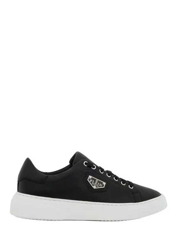 Philipp Plein Leather Sneakers - Black