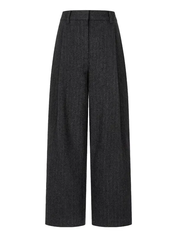 STUDIO TOMBOY Striped Trousers - Grey