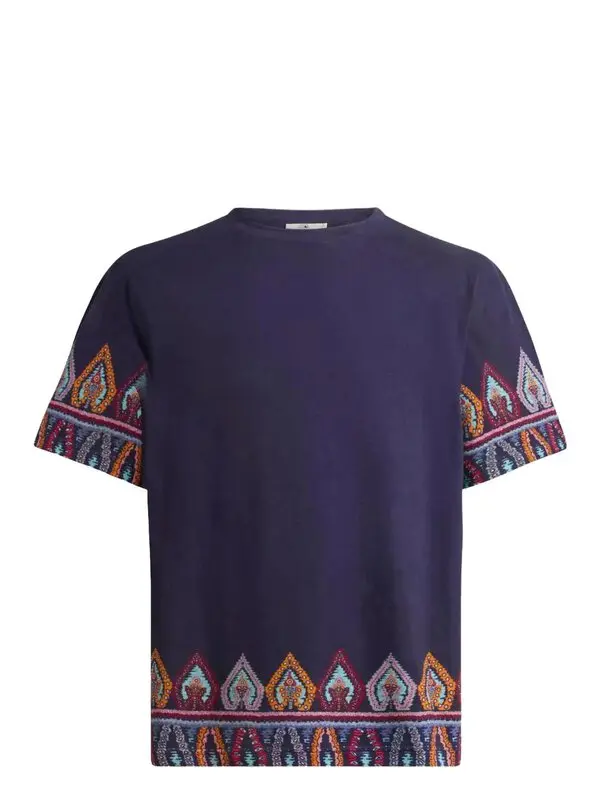 Etro Geometric-print T-shirt - Blue