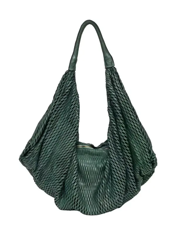 SOMMET Laser-cut Shoulder Bag - Green
