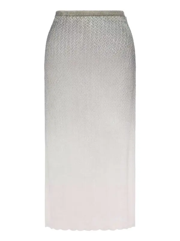 MAISON MARGIELA Ombré-effect Midi Skirt - Grey