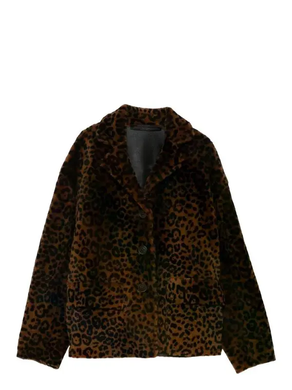 SALVATORE SANTORO Leopard-print Jacket - Brown