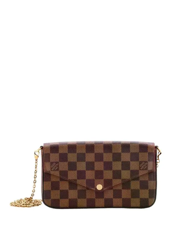 LOUIS VUITTON Felicie Pochette Damier - Brown