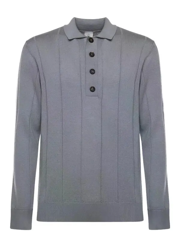 Eleventy Buttoned Polo Shirt - Grey