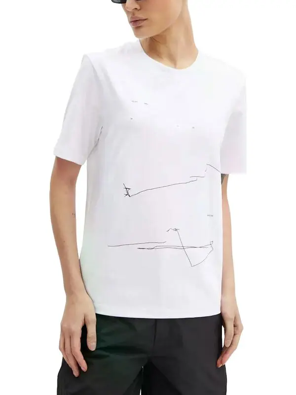 HELIOT EMIL Graphic-print Short-sleeve T-shirt - White