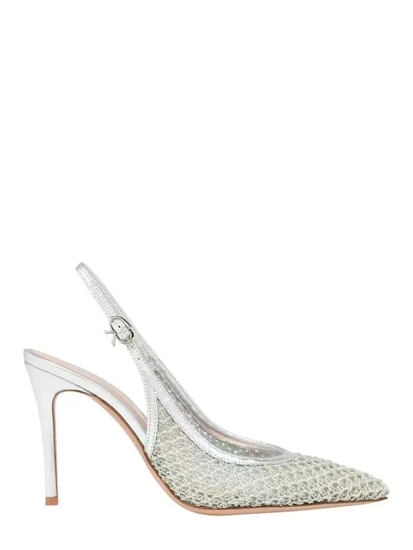 GIANVITO ROSSI Nikki Pointed Sling-back Heeled Pumps - Grey