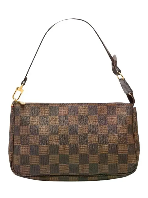 LOUIS VUITTON 2007 Damier Ebene Pochette Accessoires Shoulder Bag - Brown